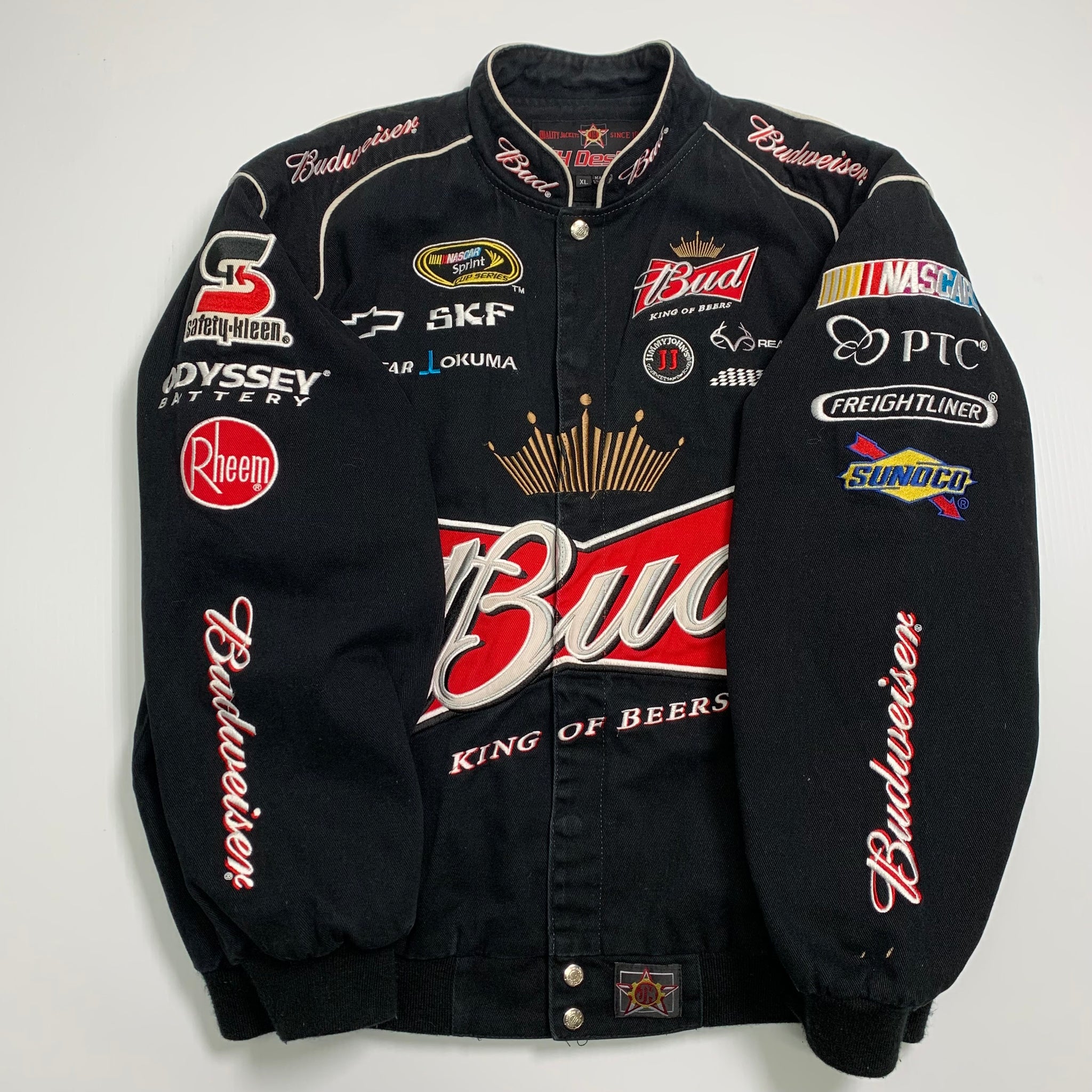 Vintage Jeff Hamilton Budweiser Racing Jacket XL – Gone Vintage Jeff Hamilton Budweiser Racing Jacket XL – Gone